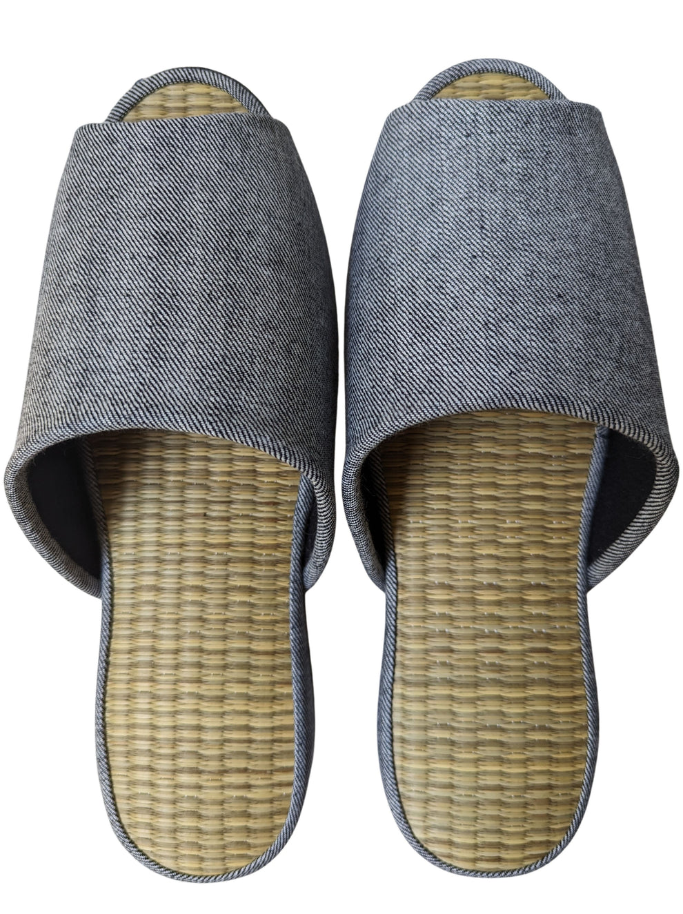 [SALE] Open-toe TATAMI(Mix color) Denim Slippers Mix color B-type [Bla ...